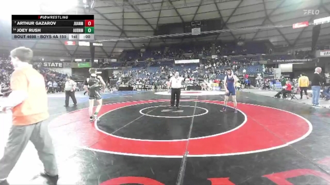 Boys 4A 150 lbs Cons. Round 4 - Arthur Gazarov, Juanita vs Joey Rush ...