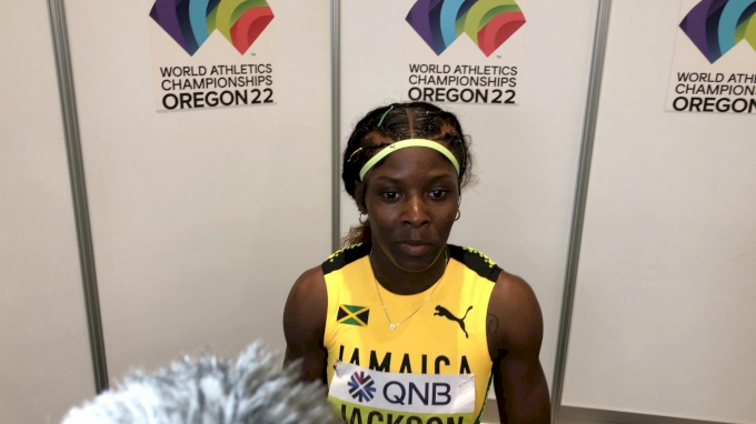 Shericka Jackson After Her Incredible 21.67 200m Semifinal