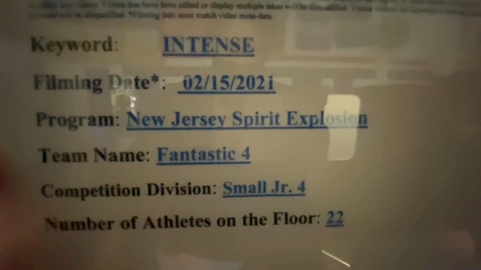 New Jersey Spirit Explosion - Fantastic 4 [L4 Junior - Small] 2021 ...