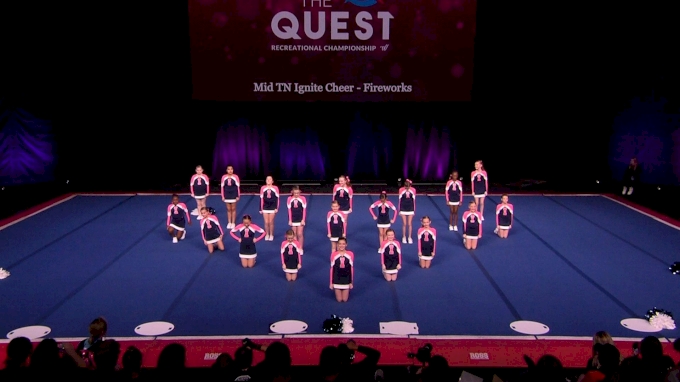 Mid TN Ignite Cheer - Fireworks [2022 L1 Traditional Rec - 12Y (NON) Semis] 2022 The Quest