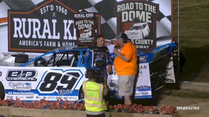Mike Spatola Reacts After Winning Road To The Dome At Coles County
