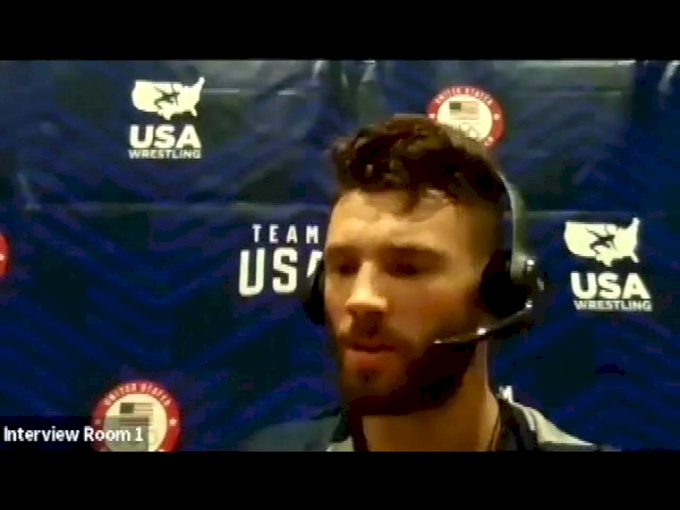 Thomas Gilman (57 kg) after semifinal win at 2021 Olympic Trials