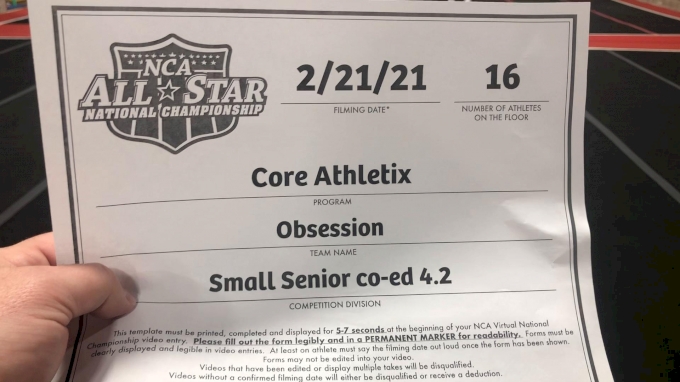 Core Athletix - Obsession [L4.2 Senior Coed - Small] 2021 NCA All-Star ...