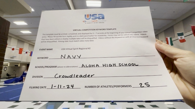 Aloha High School [Crowdleader Large] 2024 USA Virtual Spirit Regional II