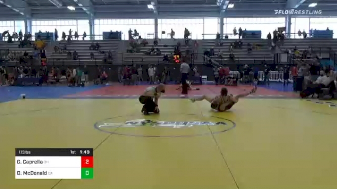 113 lbs Prelims - Gavin Caprella, OH vs Dylan McDonald, CA