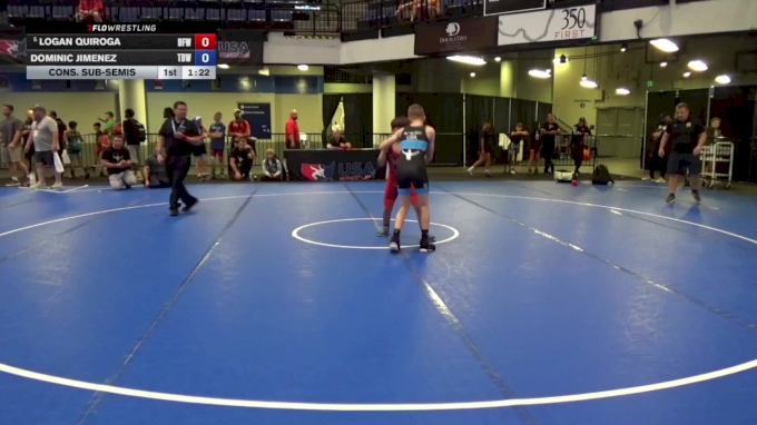 92 lbs Cons. Sub-semis - Logan Quiroga, Brevard FCA Wrestling vs Dominic Jimenez, The Best Wrestler