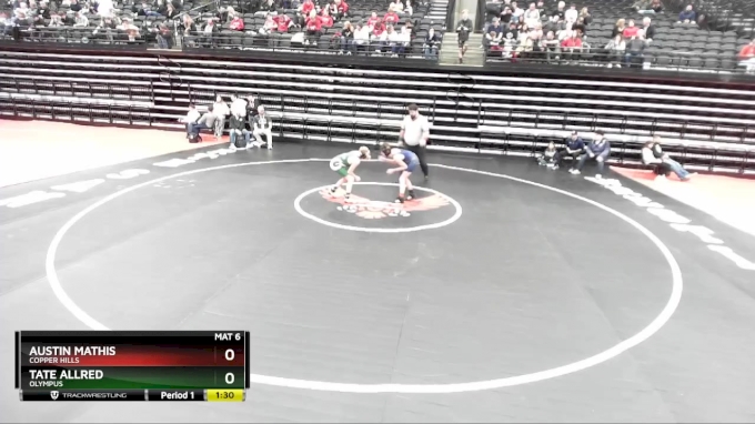101 lbs Champ. Round 2 - Austin Mathis, Copper Hills vs Tate Allred ...