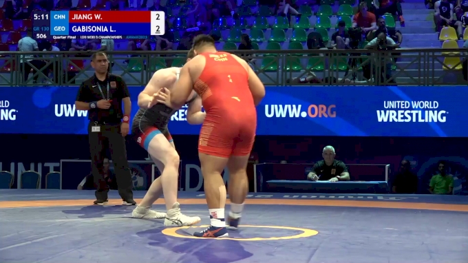 130 kg 1/4 Final - Wenhao Jiang, China vs Luka Gabisonia, Georgia