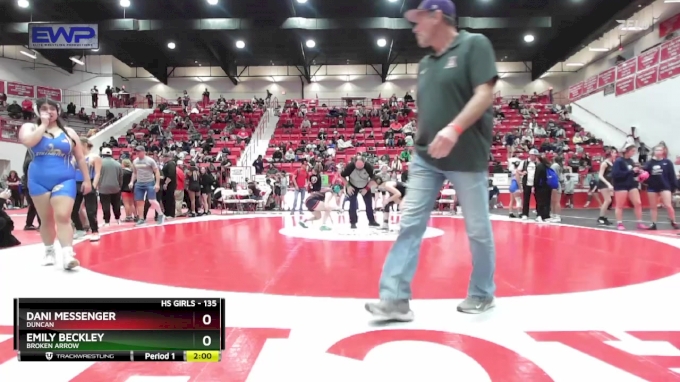 135 lbs Quarterfinal - Dani Messenger, DUNCAN vs Emily Beckley, BROKEN ...