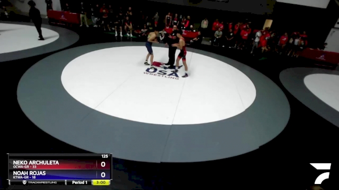 125 lbs Round 1 (10 Team) - Neko Archuleta, OCWA-GR vs Noah Rojas, KTWA-GR