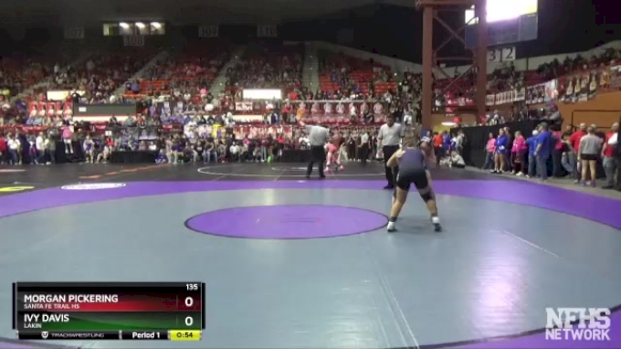 135 lbs Cons. Round 1 - Morgan Pickering, Santa Fe Trail HS vs Ivy ...