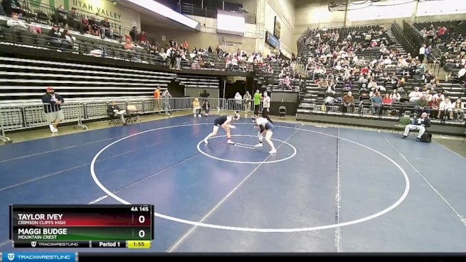4A 145 lbs Champ. Round 1 - Maggi Budge, Mountain Crest vs Taylor Ivey ...