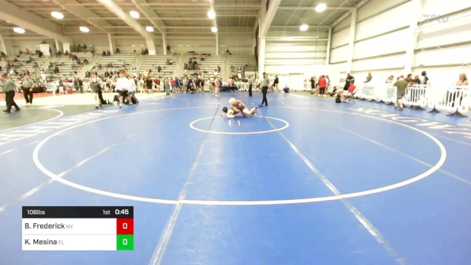 106 lbs Consi Of 32 #1 - Brock Frederick, NY vs Kellen Mesina, FL