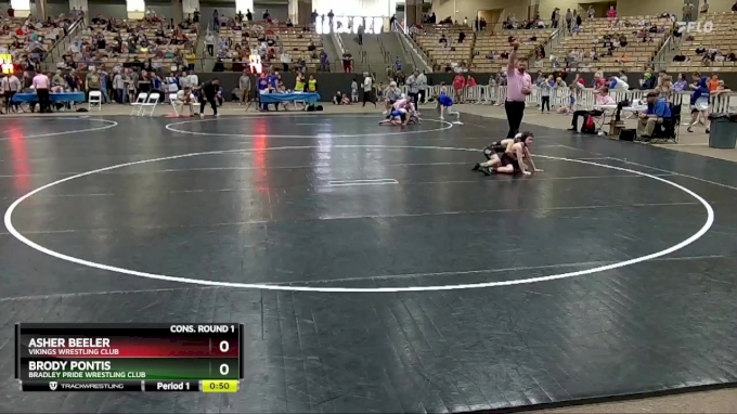 55 lbs Cons. Round 1 - Asher Beeler, Vikings Wrestling Club vs Brody ...