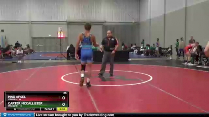 145 lbs Round 3 (8 Team) - Max Apsel, Virginia vs Carter McCallister ...