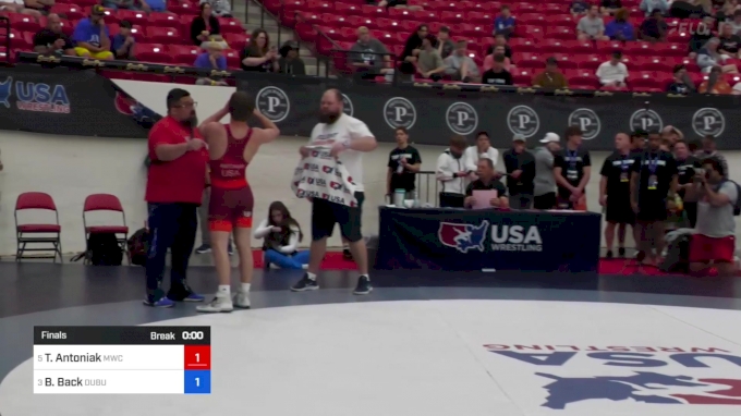72 kg Final - Tyler Antoniak, MWC Wrestling Academy vs Brett Back ...