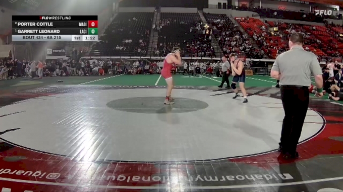 6A 215 lbs 1st Place Match - Garrett Leonard, Lake City vs Porter ...