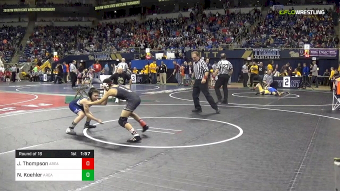 85 lbs Round Of 16 - Jacoby Thompson, Area 6 vs Nolan Koehler, Area 14