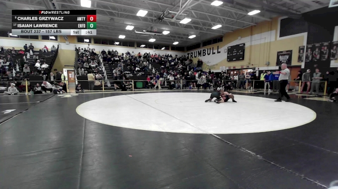 157 lbs Consi Of 8 #1 - Charles Grzywacz, Amity vs Isaiah Lawrence, Enfield