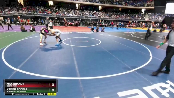 5A 113 lbs Quarterfinal - Max Brandt, Cedar Park vs Xavier Rodela ...