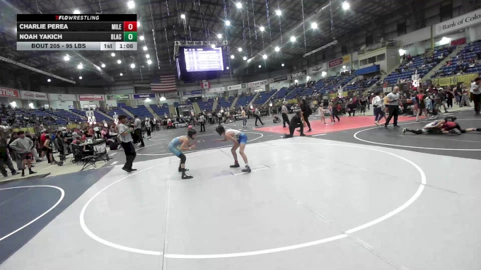 95 lbs Rr Rnd 1 - Charlie Perea, Mile High WC vs Noah Yakich, Black Fox ...