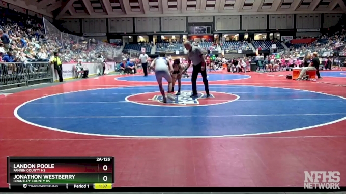 2A-126 lbs Champ. Round 1 - Jonathon Westberry, Brantley County HS vs ...