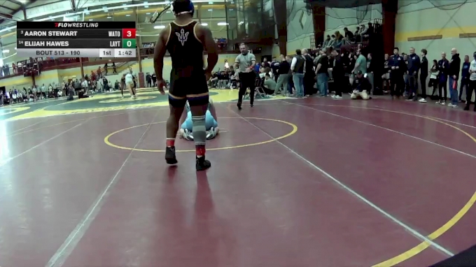 190 lbs Champ. Round 2 - Aaron Stewart, Warren Township vs Elijah Hawes ...