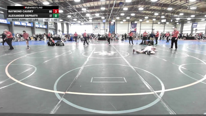 127 lbs Quarterfinal - Raymond Causey, MD vs Alexander Depratti, CT