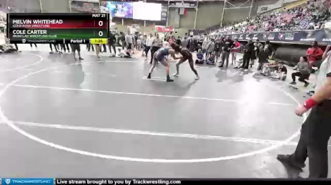 195 lbs 1st Place Match - Melvin Whitehead, Gold Rush Wrestling vs Cole ...