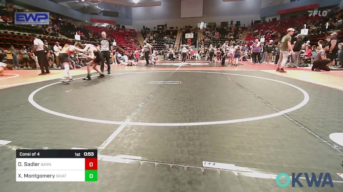 96 lbs Consi Of 4 - Dylan Sadler, Barnsdall Youth Wrestling vs Xander ...