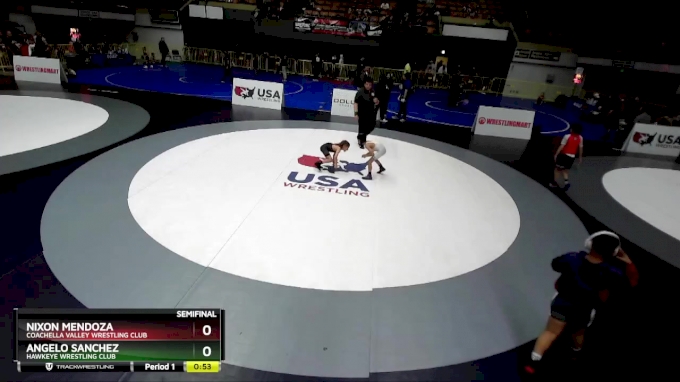 49 lbs Semifinal - Angelo Sanchez, Hawkeye Wrestling Club vs Nixon ...