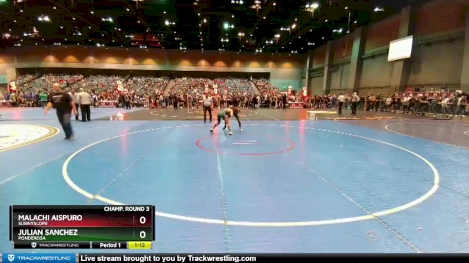 120 lbs Champ. Round 3 - Malachi Aispuro, Sunnyslope vs Julian Sanchez ...