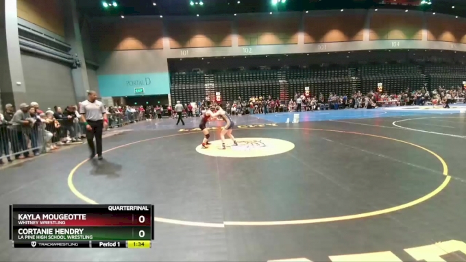 100 lbs Quarterfinal - Cortanie Hendry, La Pine High School Wrestling ...