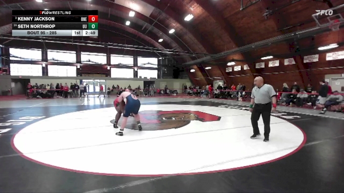 285 lbs Champ. Round 1 - Kenny Jackson, Oneonta State vs Seth Northrop ...