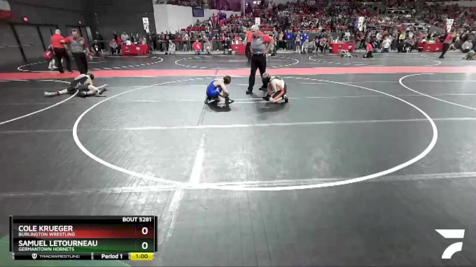 95 lbs Cons. Round 2 - Samuel Letourneau, Germantown Hornets vs Cole ...