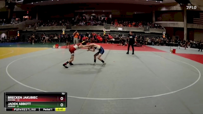 70 lbs Semis & 1st Wrestleback (8 Team) - Brecken Jakubiec, Rocori vs ...