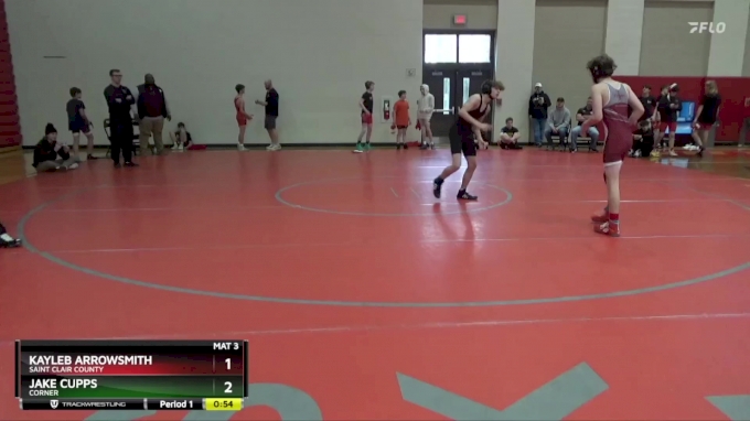 114 lbs Quarterfinal - Kayleb Arrowsmith, Saint Clair County vs Jake ...