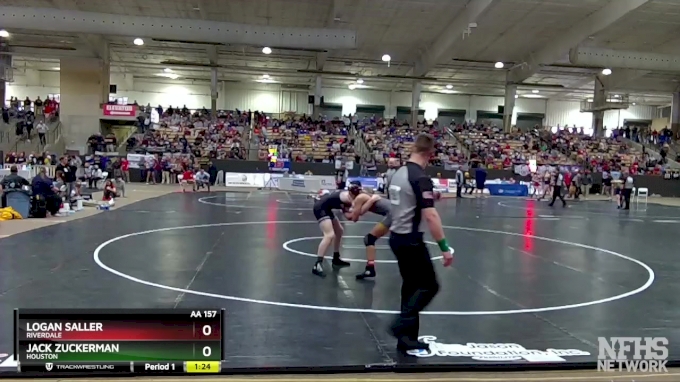 AA 157 lbs Champ. Round 1 - Logan Saller, Riverdale vs Jack Zuckerman ...