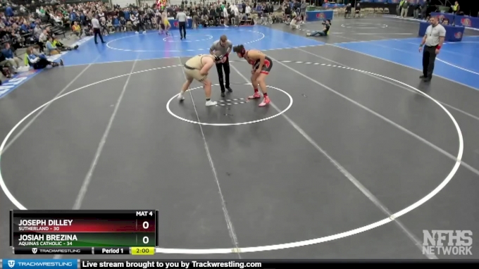 285 lbs Finals (8 Team) - Joseph Dilley, Sutherland vs Josiah Brezina ...