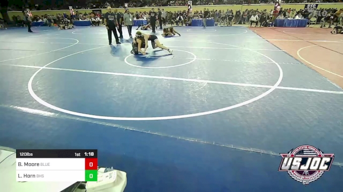 120 lbs Round Of 32 - Baylor Moore, Blue Devil Wrestling vs Lynn Horn ...
