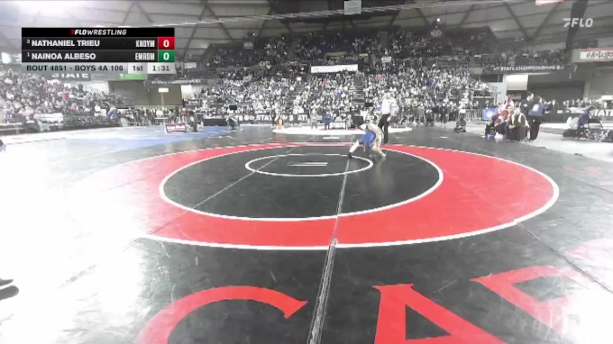 Boys 4A 106 lbs 1st Place Match - Nainoa Albeso, Emerald Ridge vs ...