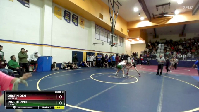 132 lbs Round 2 - Dustin Oen, Mayer HS vs Rias Merino, Tuba City