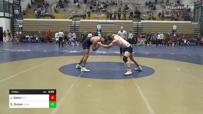 174 lbs Consi Of 8 #2 - Jacob Sabol, Pitt-Johnstown vs Suds Dubler, Clarion