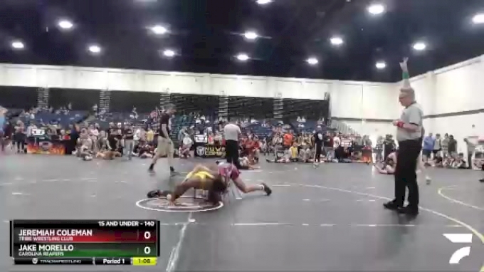 140 lbs Cons. Round 5 - Jeremiah Coleman, Tribe Wrestling Club vs Jake ...