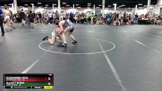 115 lbs Round 6 (8 Team) - Elliott Byers, Terps Xpress vs Alexander ...