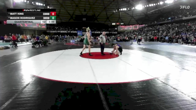 Boys 4A 215 lbs Quarterfinal - Matt King, Sumner vs Mason Rodriguez ...