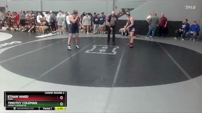215 lbs Champ. Round 2 - Ethan Ward, Page vs Timothy Coleman, James ...