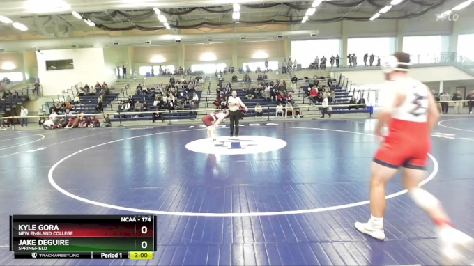 174 lbs Quarterfinal - Kyle Gora, New England College vs Jake DeGuire ...