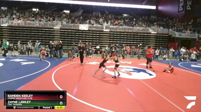 56 lbs Cons. Round 5 - Zayne Lawley, CWC Thunder vs Kamden Keeley ...