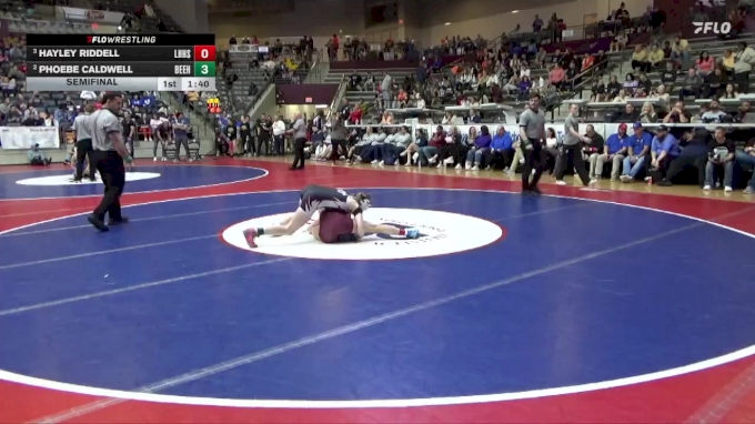 5A 105 lbs Semifinal - Hayley Riddell, Lake Hamilton vs Phoebe Caldwell ...